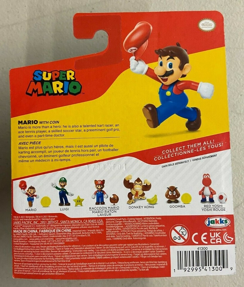 Super Mario Brothers 2.5" Figure - Mario with Coin - Nintendo NES ...