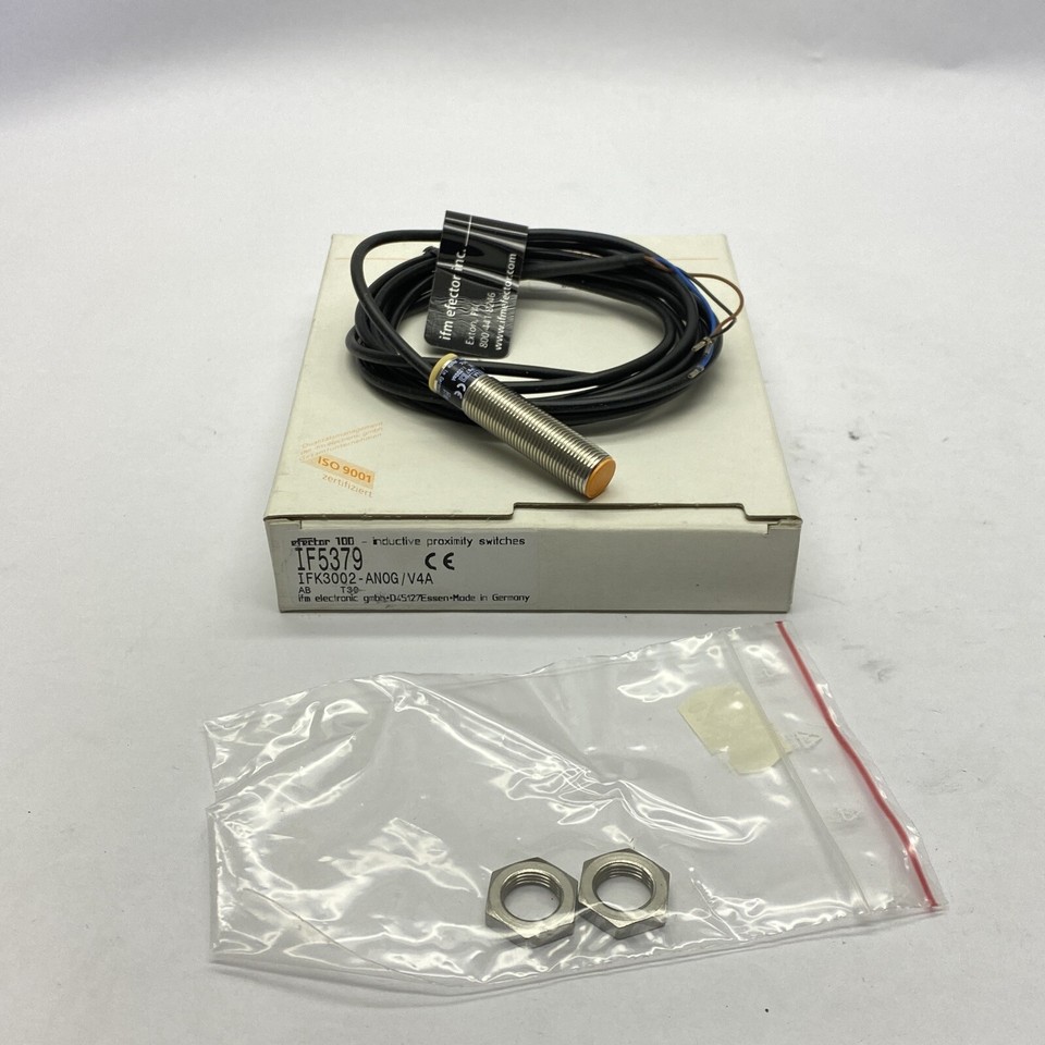 IFM Efector 24V 10-30VDC 2mm Range M12 x 1 Inductive Proximity Sensor ...