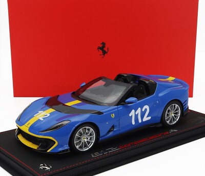 BBR FERRARI 812 COMPETIZIONE A SPIDER 2022 FRENCH RACING BLUE w ...
