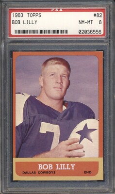 1963 Topps Football Bob Lilly SP ROOKIE #82 PSA 8 DALLAS COWBOYS NM-MT ...