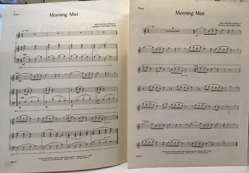 CONTEMPORARY BAND COURSE BAND “TODAY MORNING MIST” -BELWIN MILLS -Flute ...