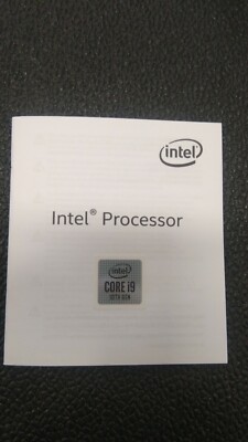Genuine Intel 10th Generation Core i9 Badges Silver color Sticker. 1 ...