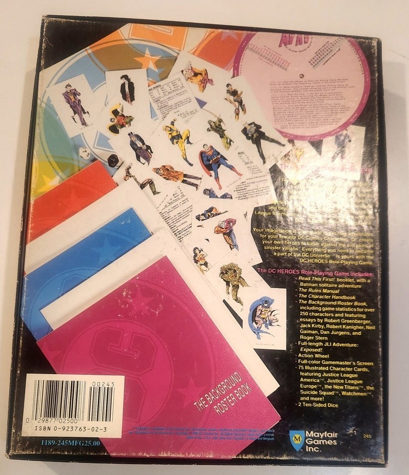 Vintage DC HEROES ROLE PLAYING Game BOXED Set 1989 Mayfair Comics RPG ...