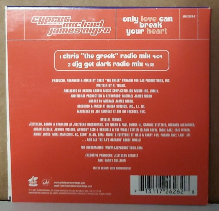 Cypress Presents Michael James Nigro Only Love Can Break Your Heart (CD ...