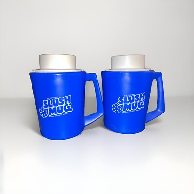 Set of 2 The Original Slush Mug Slushy Makers Blue w/ Glacier Cores VTG ...