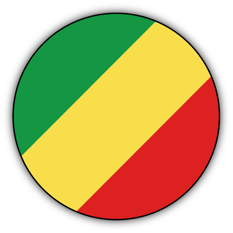 Republic Of The Gongo Round Flag Car Bumper Sticker Decal | eBay