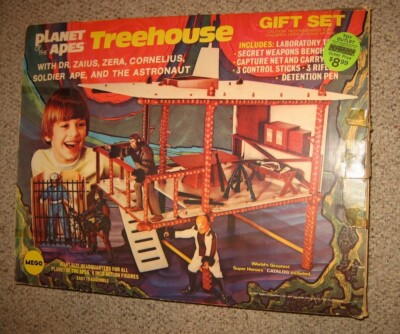MEGO PLANET OF THE APES TREE HOUSE GIFT SET NIB- RARE w/ 8" Figures ...