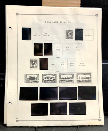 Scott Album Pages Falkland Islands 1878-1989 44 Pages Very Nice ...