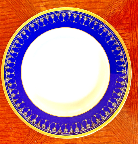 Royal Worcester Imperial Bone China 22 Kt Gold Cobalt Blue Plates 10 ...