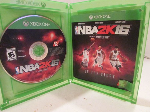 XBOX ONE NBA 2K16 (Microsoft Xbox One, 2015) DISC & CASE NO MANUAL ...
