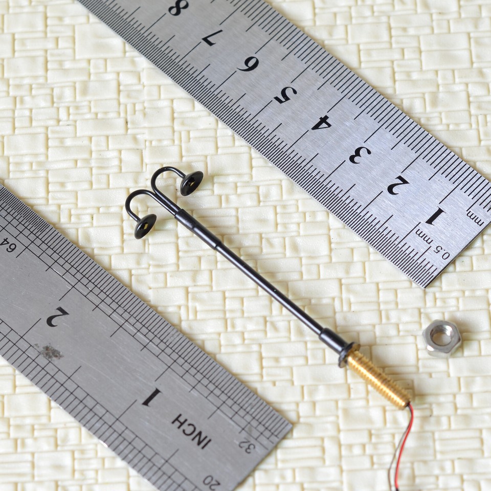 5 x N scale LED light Model train Railroad street Lamp post + resistors ...