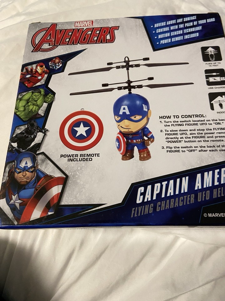 Marvel Avengers Captain America Flying UFO Helicopter World Tech Toys ...