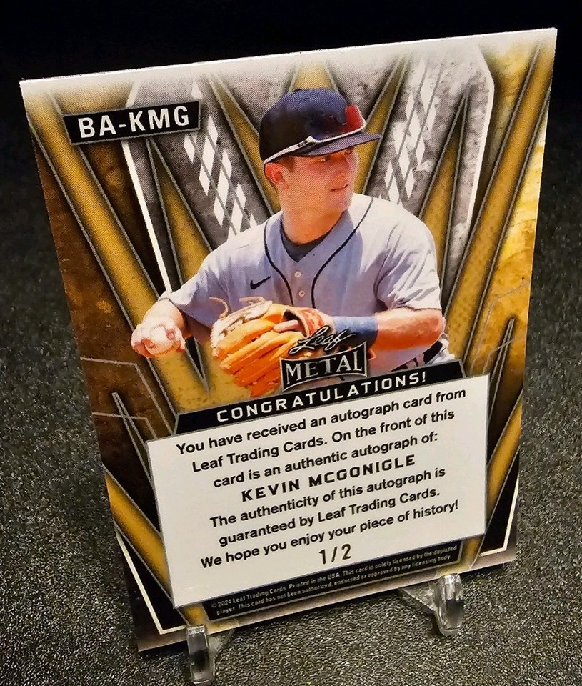 KEVIN MCGONIGLE - 2024 Leaf Metal Baseball - Red White Blue RWB - WAVE ...