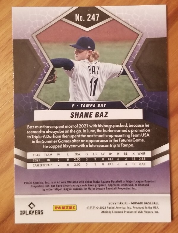 Shane Baz RC 2022 Mosaic Rookie Baseball Card | eBay