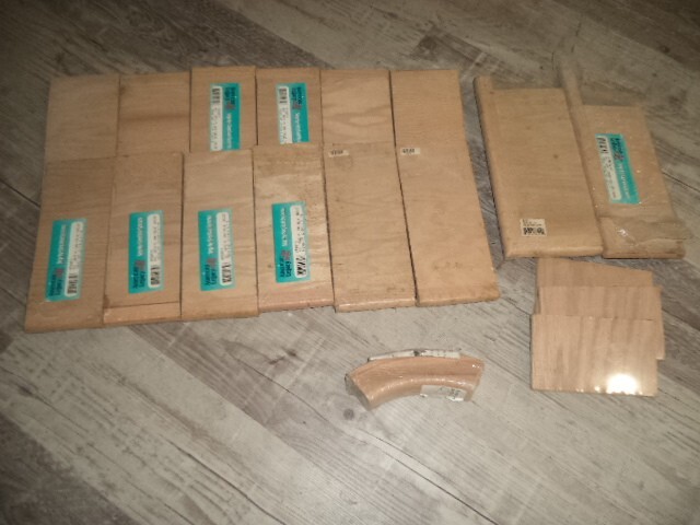 Stairway Oak False Tread Cap Riser End Cap and Up Easing LOT Use with ...