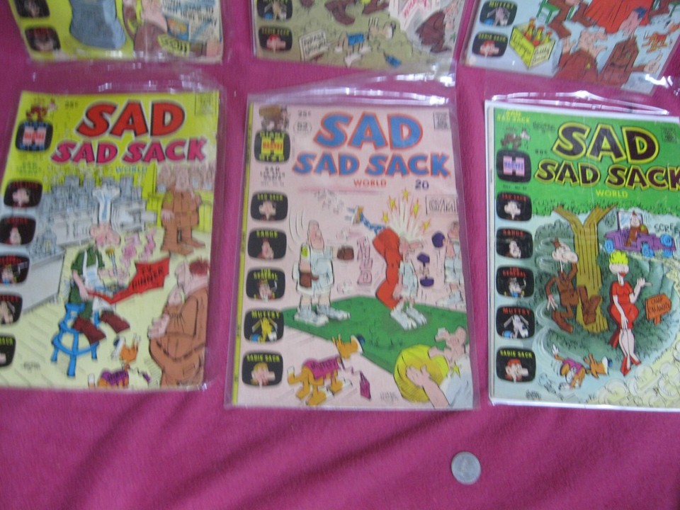 Sad Sack Lot of 6 Harvey Comic Books Sad Sad Sack S33 | eBay