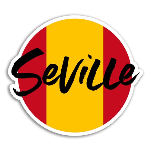 2 x 10cm Seville Spain Vinyl Stickers - Flag Cool Sticker Laptop ...