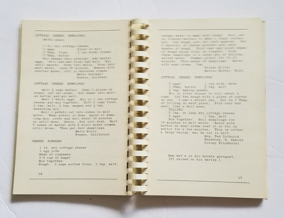 Kuche Kochen, American Society Of Germans From Russia. Cookbook. 1973 ...