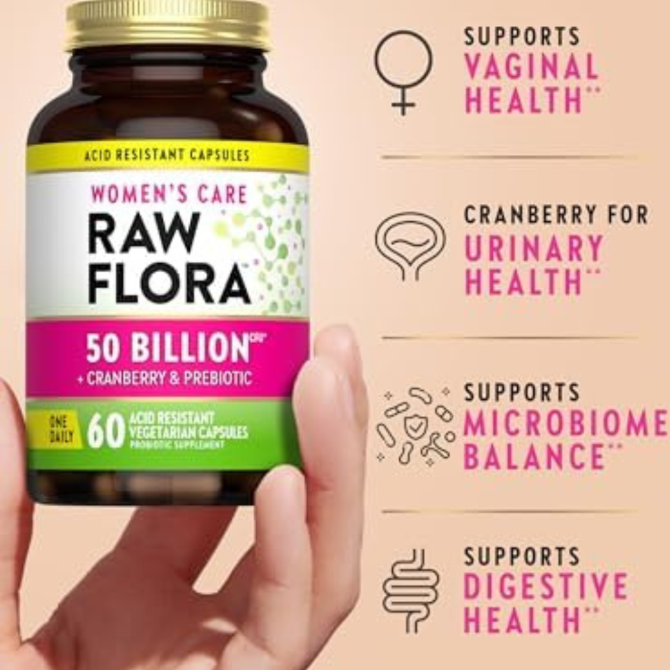 Nature's Truth Raw Flora Probiotics for Women | 50 Billion CFU | 60 ...