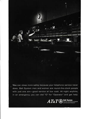 AT&T Bell System Print Ad 60s Switchboard Operators | eBay