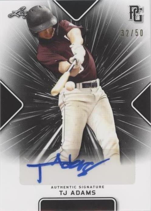 2021 Leaf Perfect Game National Showcase - Autographs TJ Adams #BA-TJA ...