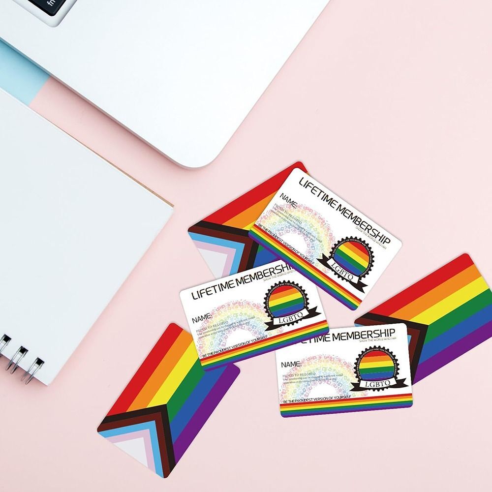 Waterproof LGBT Membership Card Rainbow LGBT ID Ca Fashion LGBT Identity Card | eBay