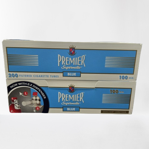 Premier Supermatic Blue Light 100mm Cigarette Tubes ~2 Packs | eBay