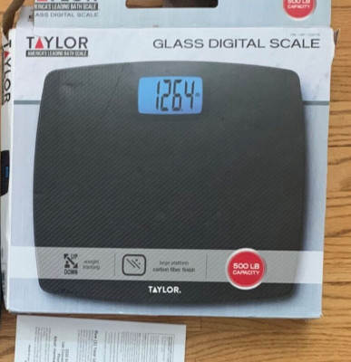 Taylor Glass Weight digital Tracking Scale, black Carbon Fiber Finish ...