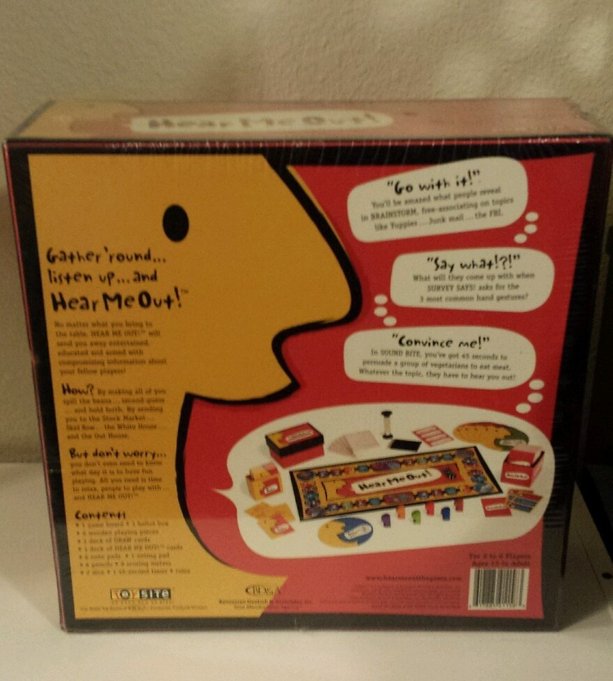 Hear Me Out Board Game by Toy Site | eBay