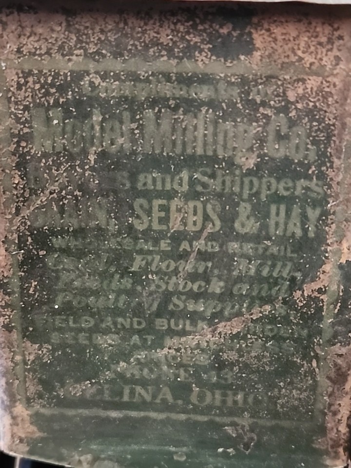Scarce Antique Model Milling Co Celina Ohio Grain Phone 43 Adv Match ...