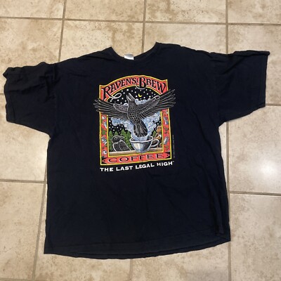 Raven's Brew Coffee Black The Last Legal High Ray Troll Art 2010 S/S T ...