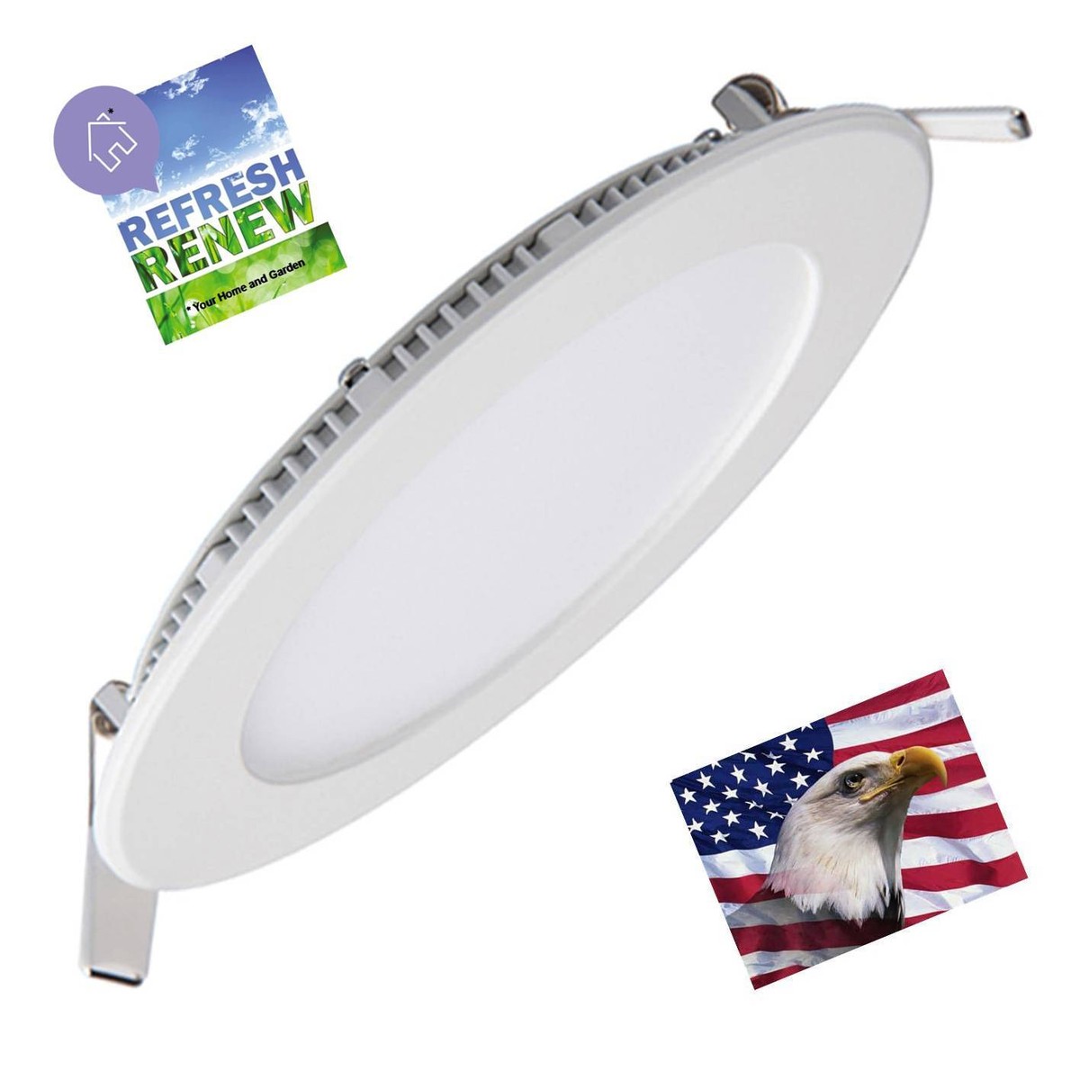4 Inch Round Led Flat Lights 4 Inch LED Light With Chrome Bezel For