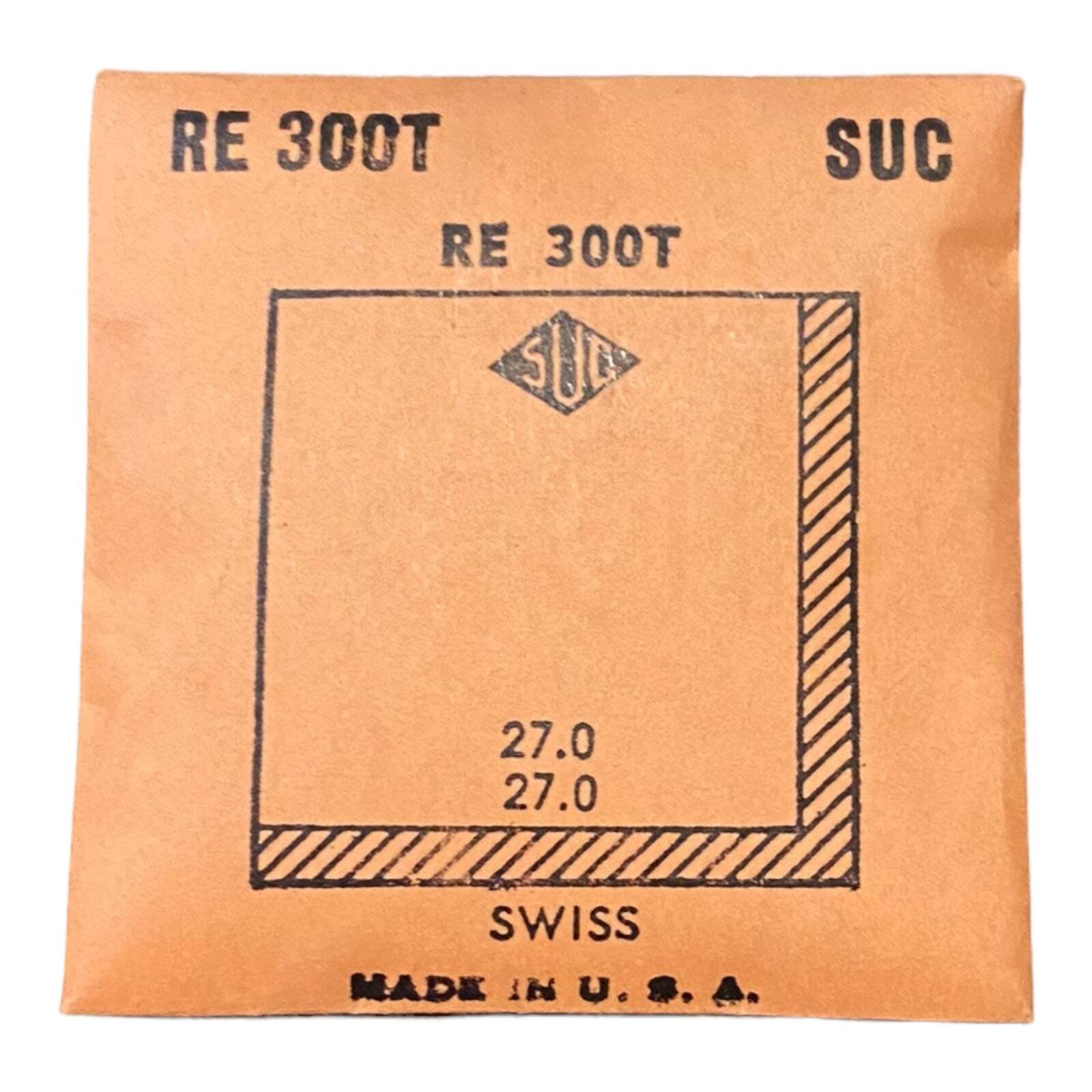 SUC RE300T RE 300T Watch Crystal 27.0x27.0 NOS Part Rocket Cylinder ...