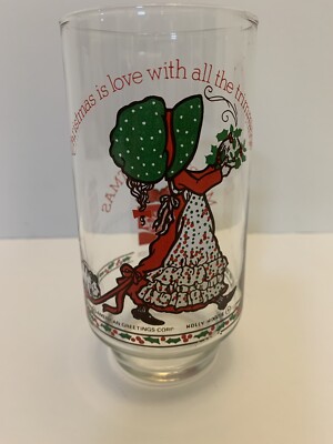 Coca-Cola Holly Hobbie Drinking Glass~Christmas is the nicest time ...