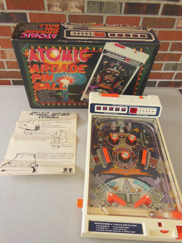 Vintage 1979 Tomy Atomic Arcade Pinball Machine 100% Complete & Works see Video | eBay