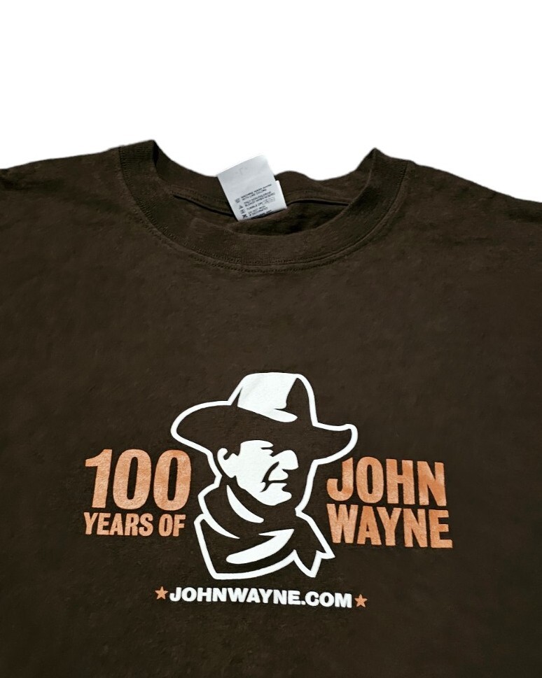 100 Years of John Wayne Logo Graphic Brown T-Shirt An… - Gem