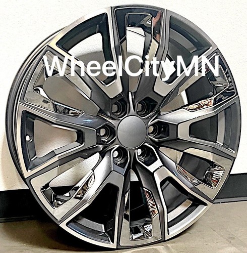 22" gray chrome inserts OE replica rims fits 2023 GMC Sierra 1500 ...