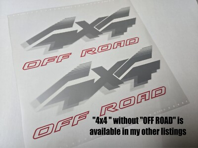 PAIR "4x4 OFF ROAD" Decals fit OBS 1992-1996 Ford F150, F250, F350 TOP ...
