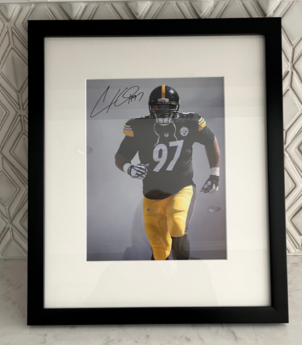 CAMERON HEYWARD #97 Pittsburgh STEELERS Framed Lithographed SIGNATURE ...