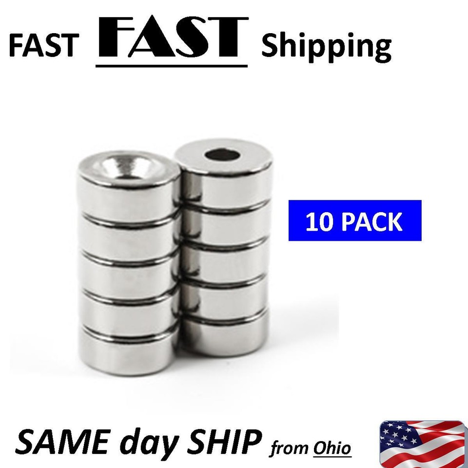 Small round screw mount magnets - small round magnets with hole - round ...