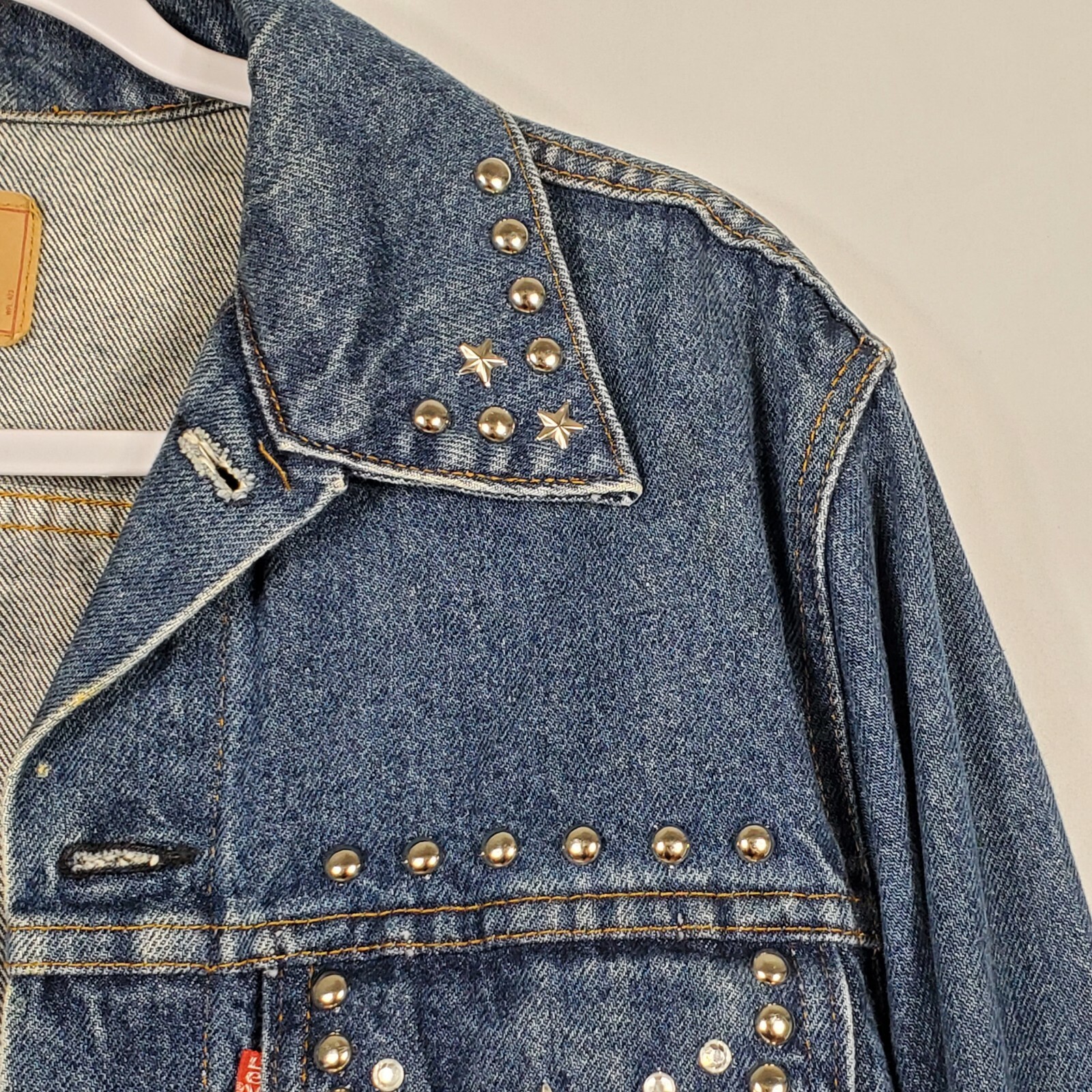 Vintage Studded Levi's 80's Trucker Jacket III - Size… - Gem