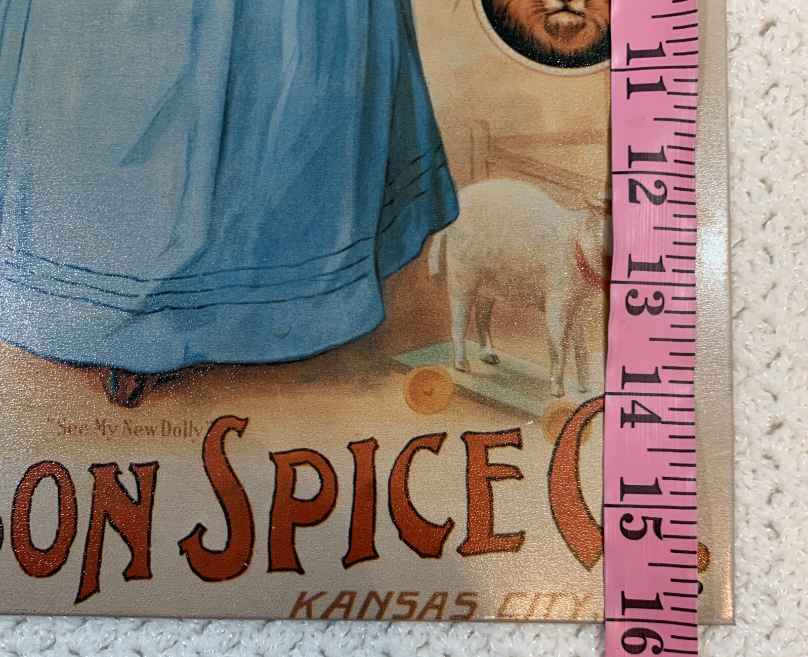 Vintage 1992 Desperate Sign Co. Lion Coffee Christmas Metal Advertising ...