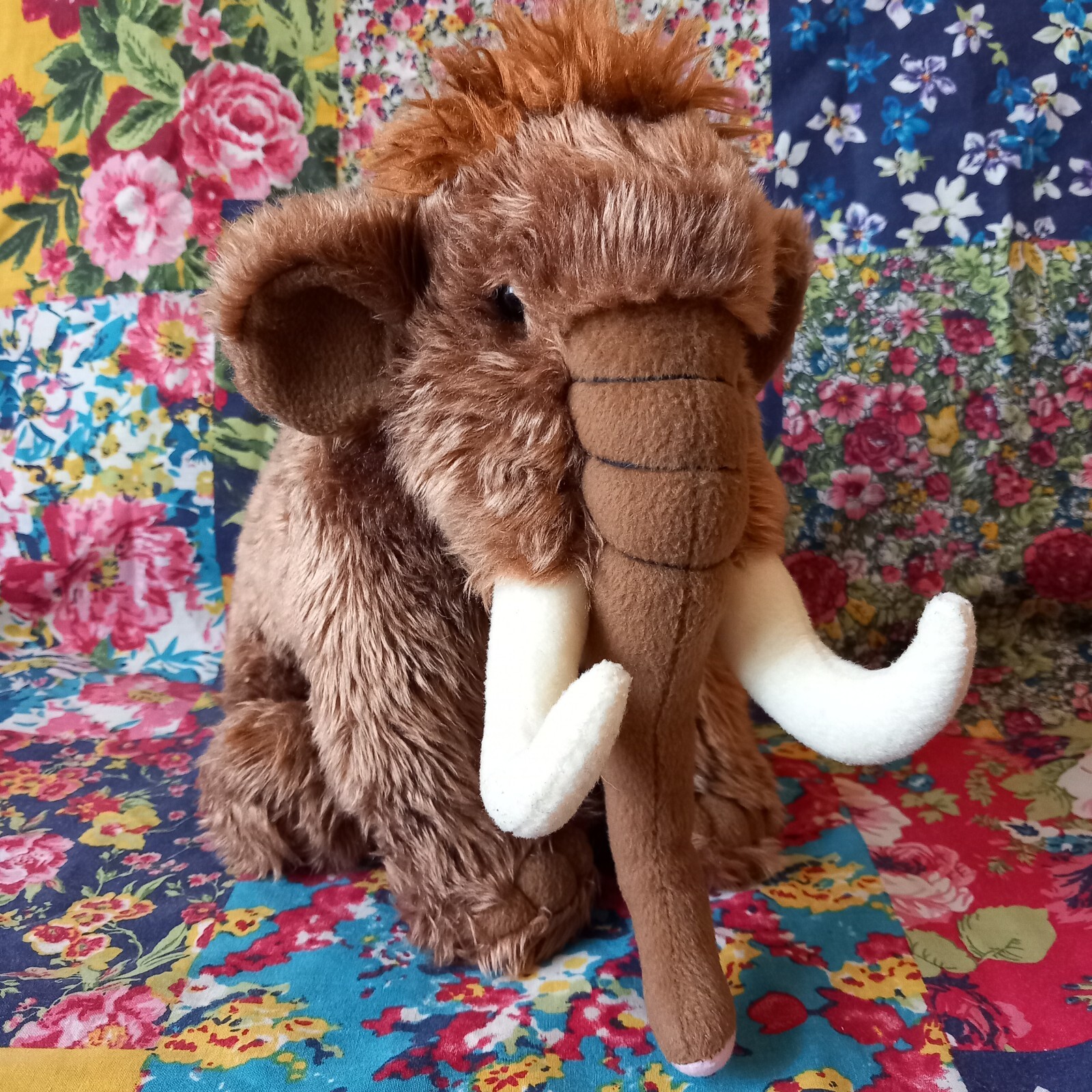 DOWMAN SOFT TOUCH 12" WOOLLY MAMMOTH SOFT TOY PLUSH NATURE WILDLIFE ...