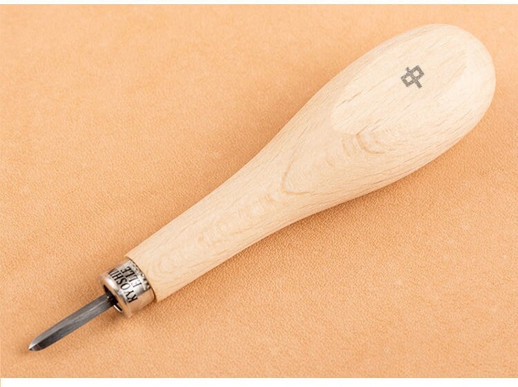 Japan Kyoshin Elle Leather Craft Sewing Kit Diamond Awl DIY Tool wooden ...