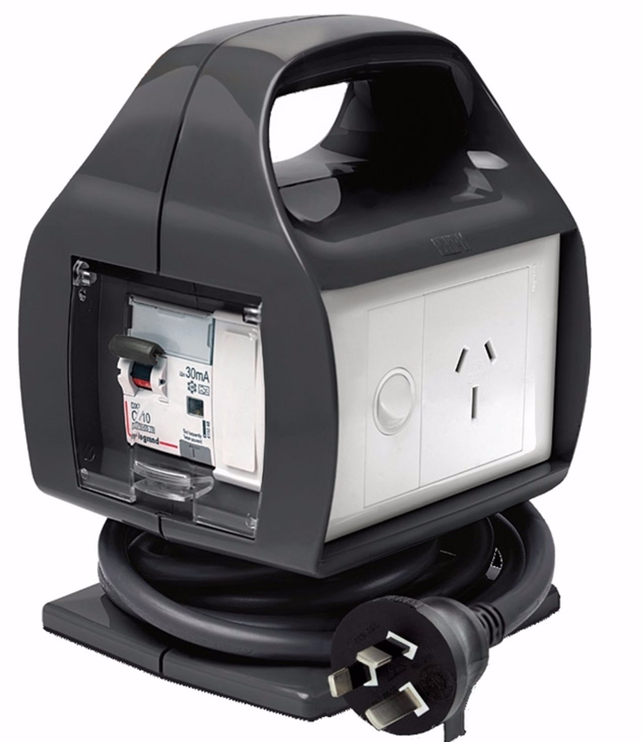 HPM 10A to 15A POWER CONVERTER Single Outlet RCBO Protection Black | eBay