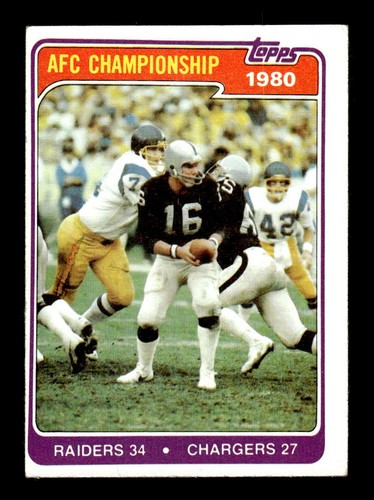 1981 Football Topps 1980 AFC Championship CCG Oakland Raiders #493 | eBay