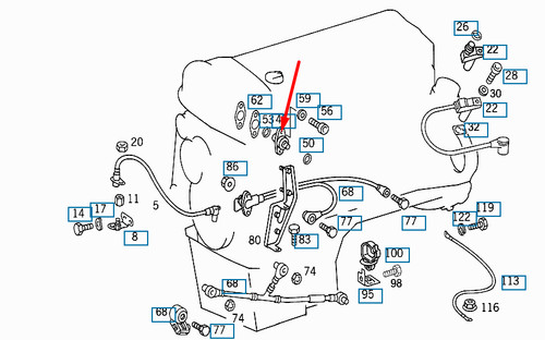 MB C-CLASS W202 CAMSHAFT POSITION SENSOR A0041530028 2.3PETROL 142KW NO ...