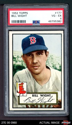 1952 Topps #177 Bill Wight Cream Back Red Sox PSA 4 - VG/EX | eBay