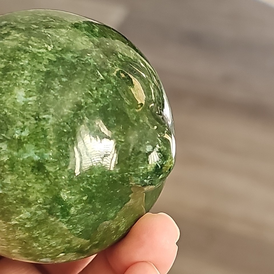 Alabaster Stone Lime. Green With Light Hues Of Blue. 3" Wood Stem ...