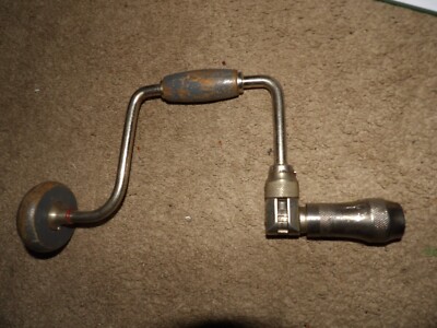 RARE ANTIQUE HAND DRILL AUGER BIT BRACE BELL SYSTEMS STANLEY TOOLS ...